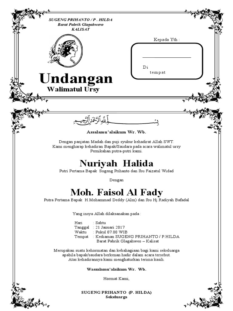 Undangan Walimatul Ursy | PDF