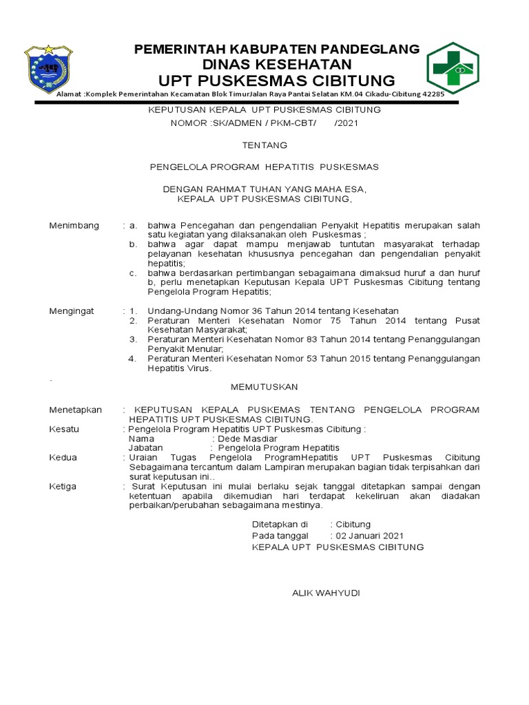 SK Program Hepatitis 2021 | PDF | Kesehatan Holistik
