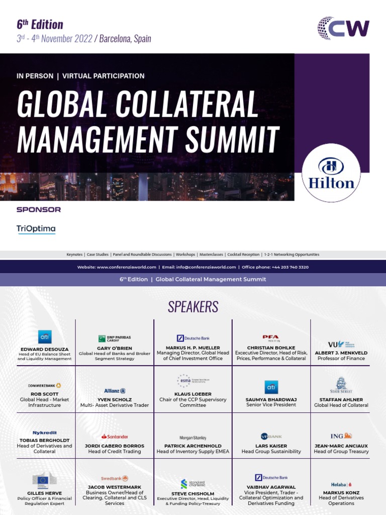 Global Collateral Management Summit 2022 | PDF | Credit Card ...