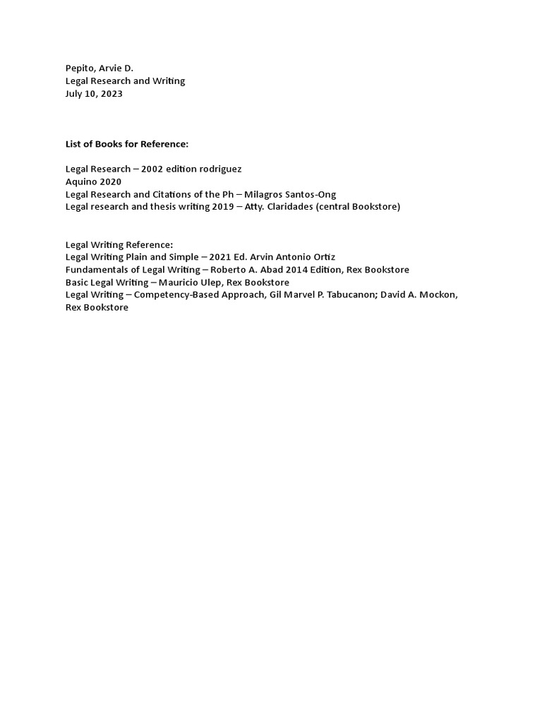 List of Books (Pepito) | PDF | Foreign Language Studies