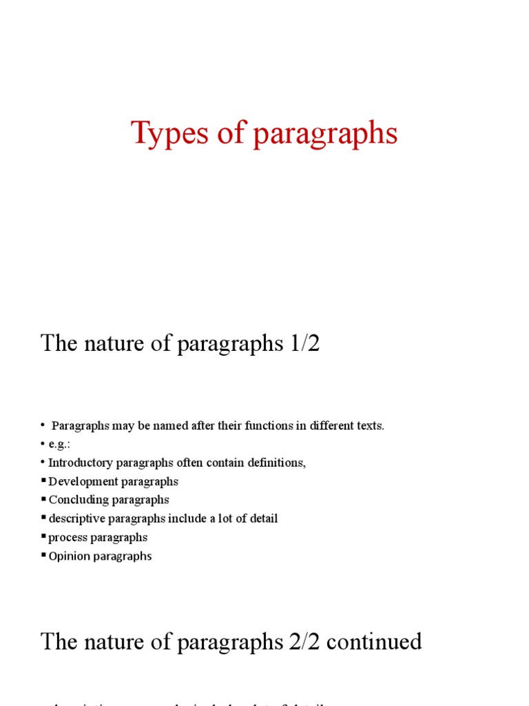 Understanding Different Paragraph Types | PDF | Neil Armstrong | Ellipsis