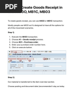 How To Create GRN in Sap | PDF | Receipt | Information