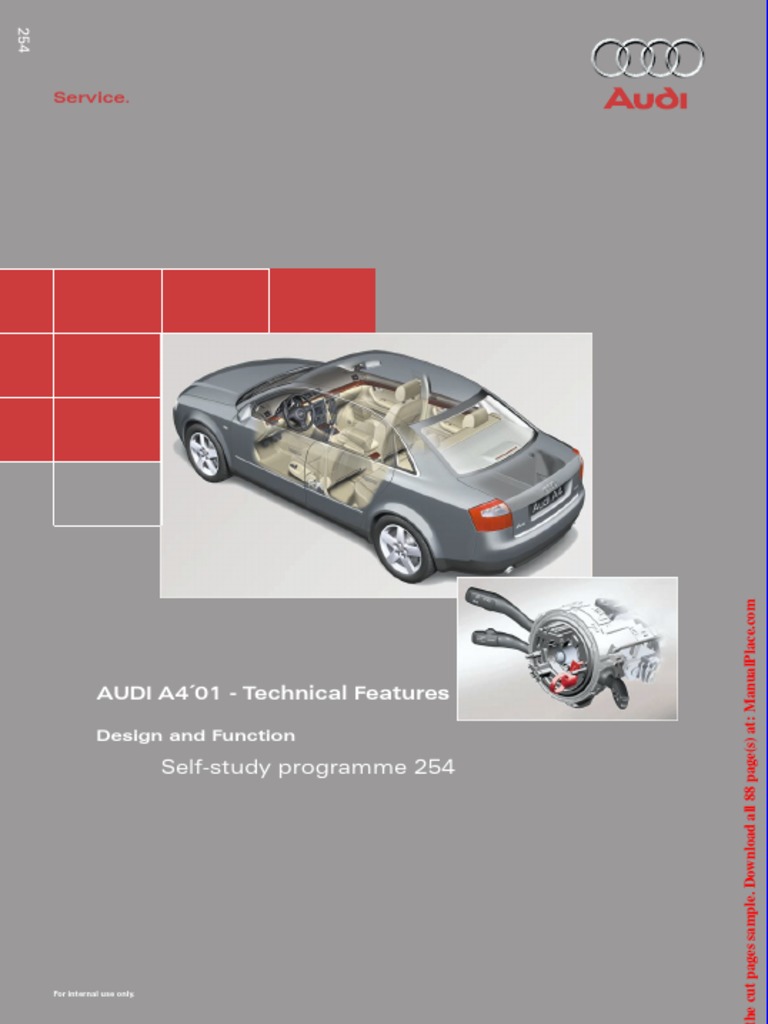 Audi A4 SSP 254 01 Technical Features | PDF | Audi | Vehicles