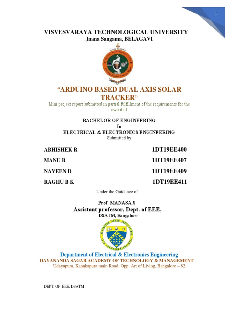 Solar Tracker Project | PDF | Photovoltaics | Solar Energy