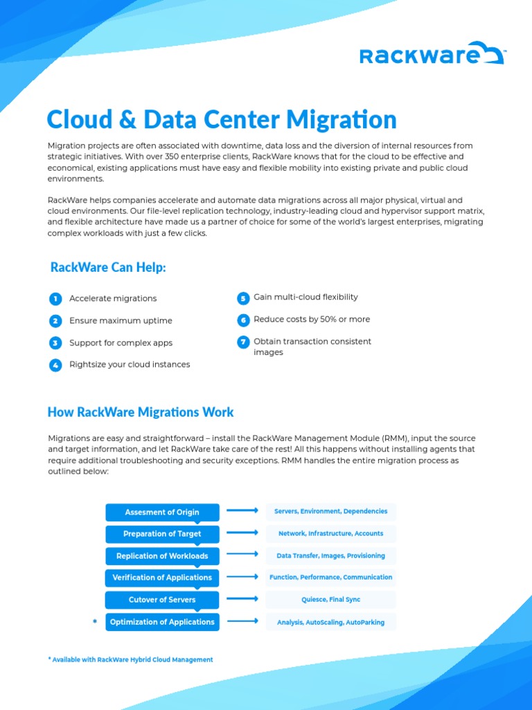 Rackware Migration Brief Pdf Cloud Computing Computer Science