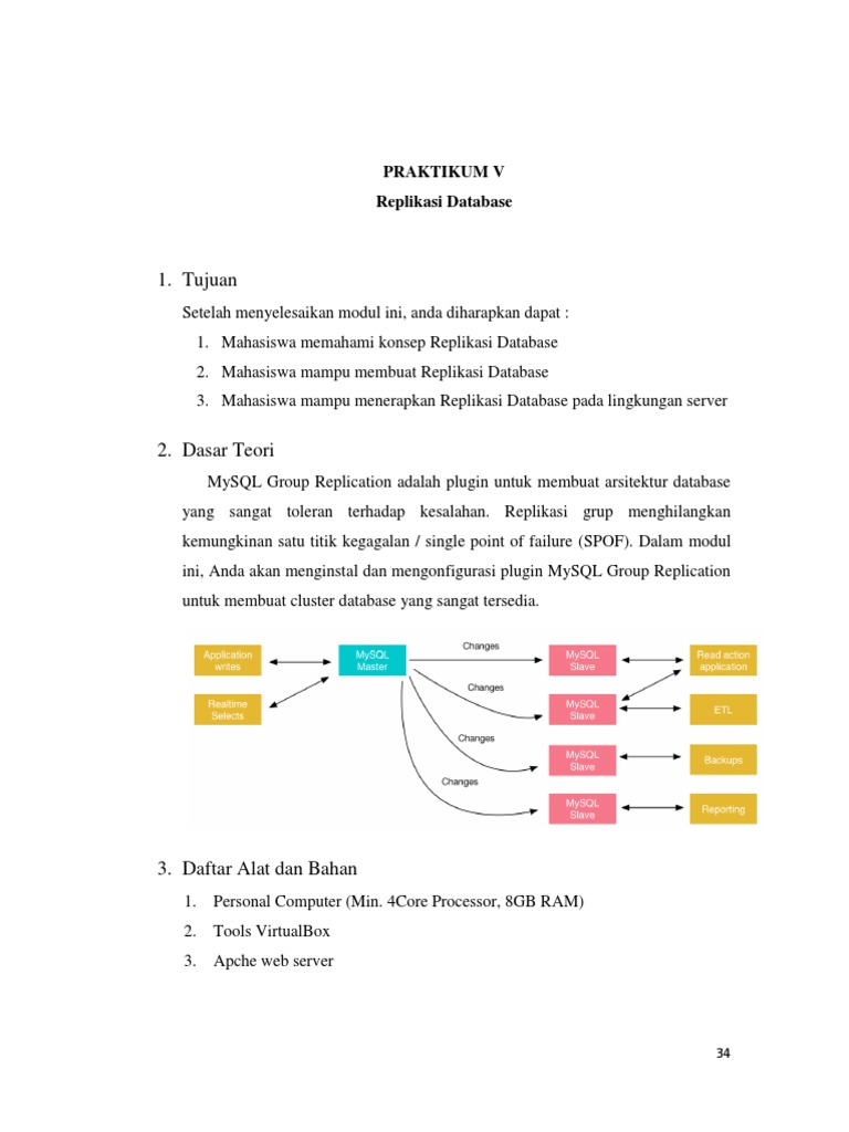 PRAKTIKUM 5 - Replikasi Database | PDF | Komputer PRAKTIKUM 5 - Replikasi Database | PDF | Komputer