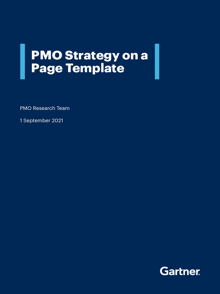 Pmo Strategy On A Page Template | PDF | Performance Indicator ...