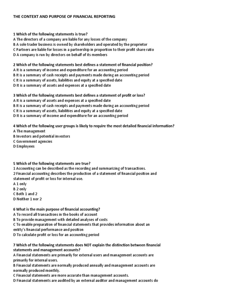 Purpose of Financial Reporting Explained | PDF | Financial Statement ...