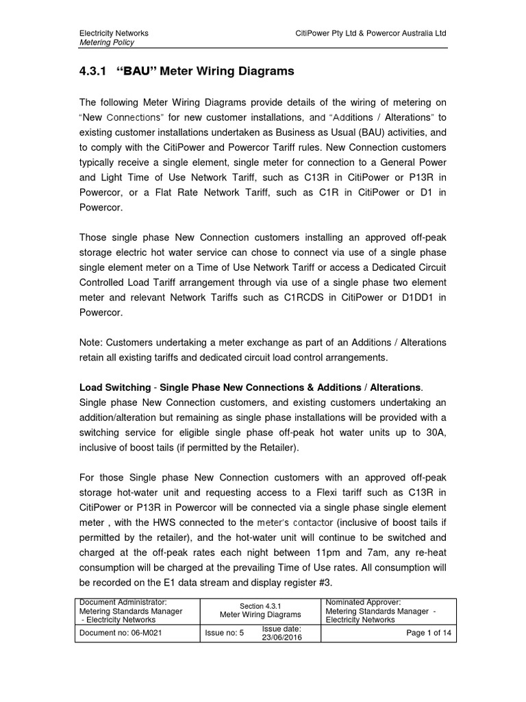 CP Pal Meter Wiring Diagrams June 2016 | PDF