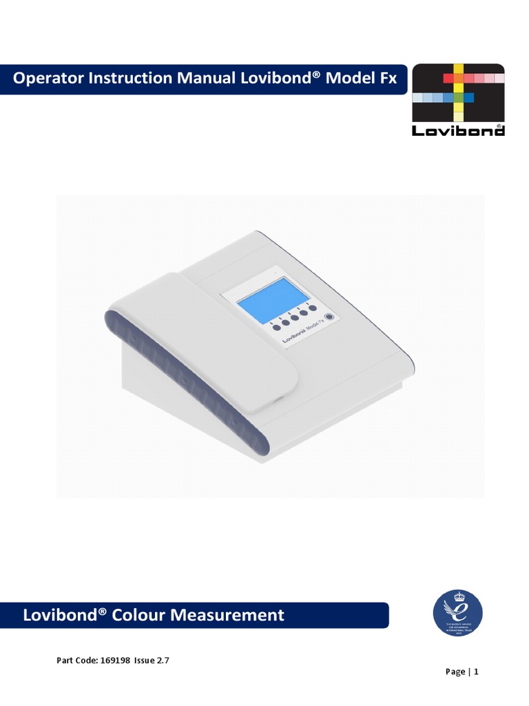 Lovibond Model FX User Manual | PDF