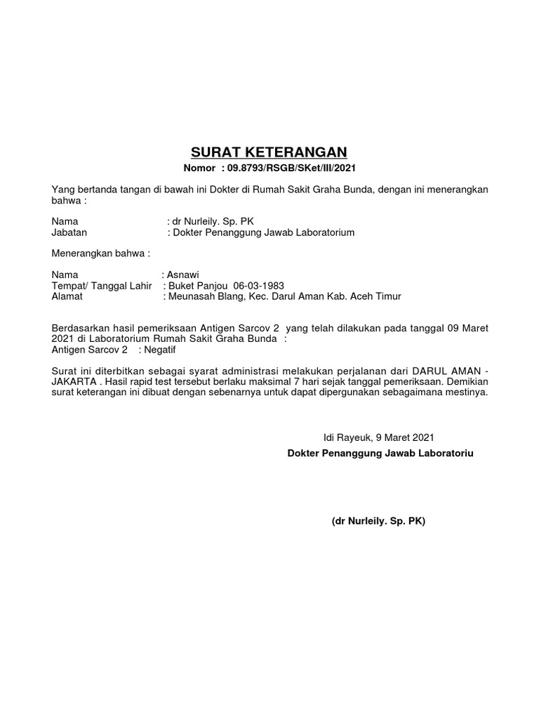 RPT Surat Keterangan-Absensi | PDF