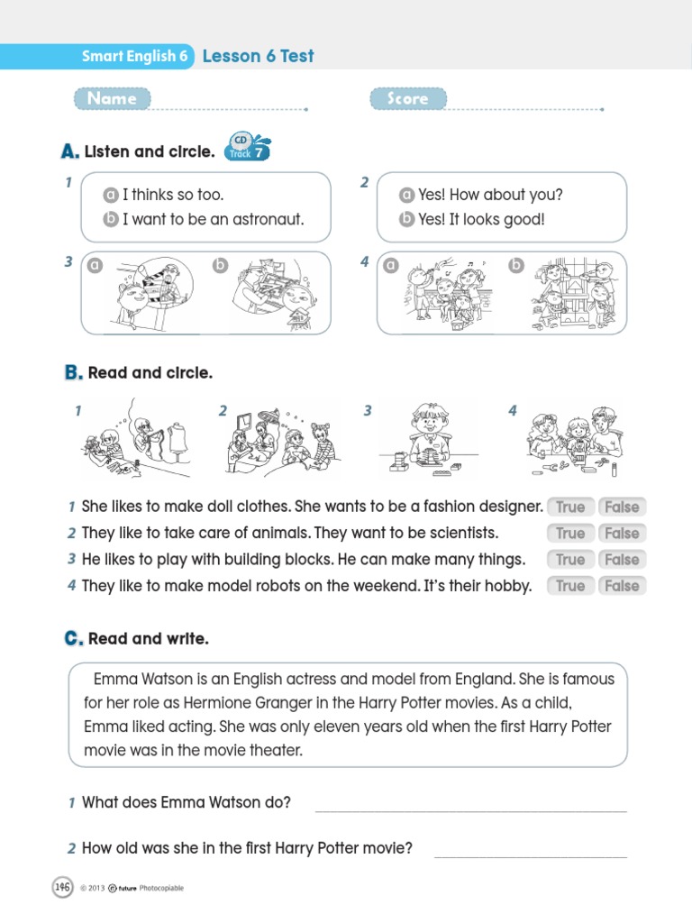 Lesson 6 Test | PDF | Language Arts & Discipline