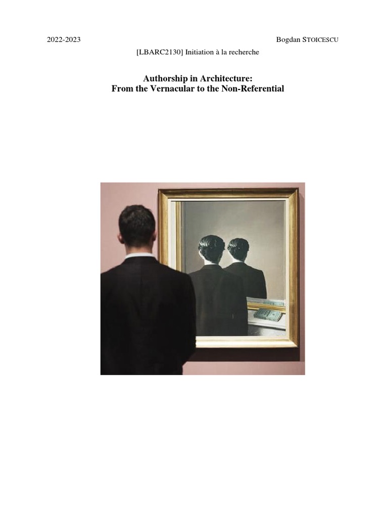 Authorship in Architecture by Stoicescu Bogdan | PDF