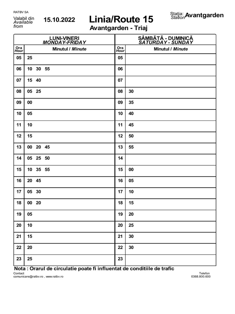 Linia 15 Avantgarden Triaj Avantgarden | PDF