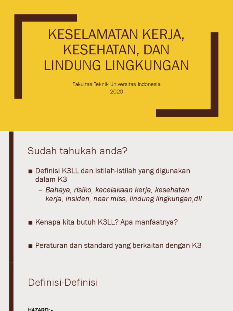 Siklus K3LL dalam Keselamatan Kerja | PDF