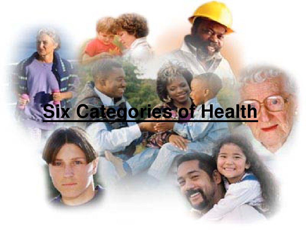 6 Categories of Health | PDF