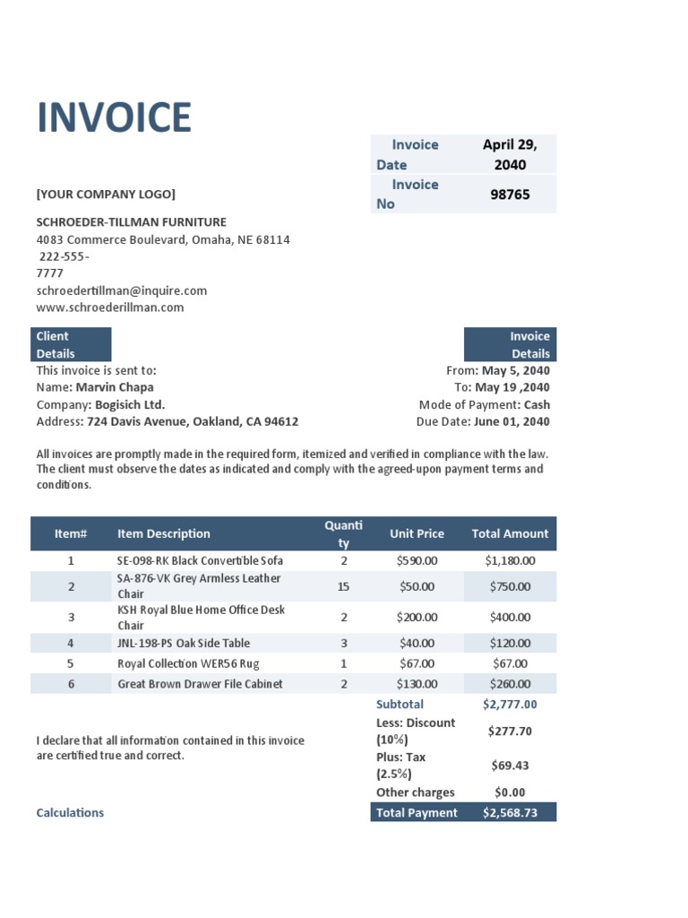Invoice for Marvin Chapa - May 2024 | PDF | Invoice | Economies