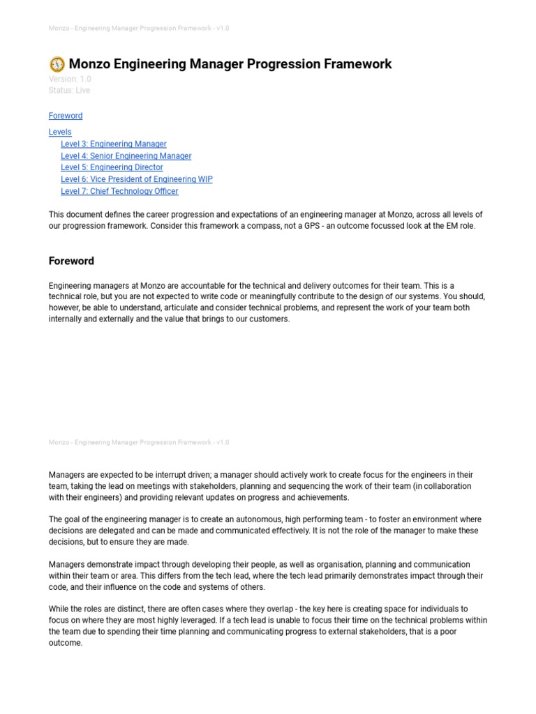 engineering-manager-framework-v1-0 | PDF | Leadership | Engineering