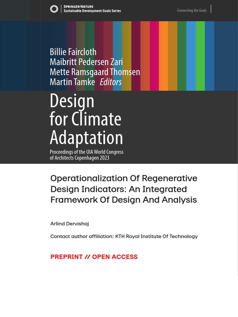 Operationalization of Regenerative Design Indicators An Integrated ...