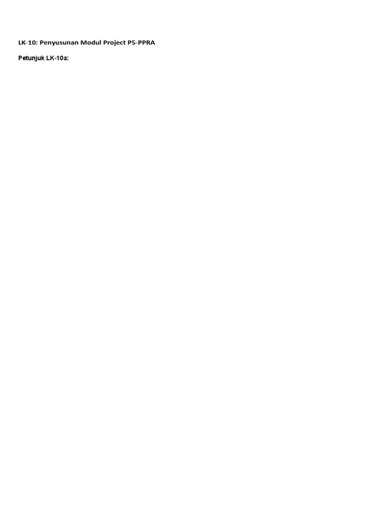 LK 10 Project P5-P2ra Khoiri | PDF