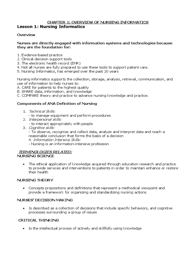 Nursing Informatics | PDF | Health Informatics | Nursing