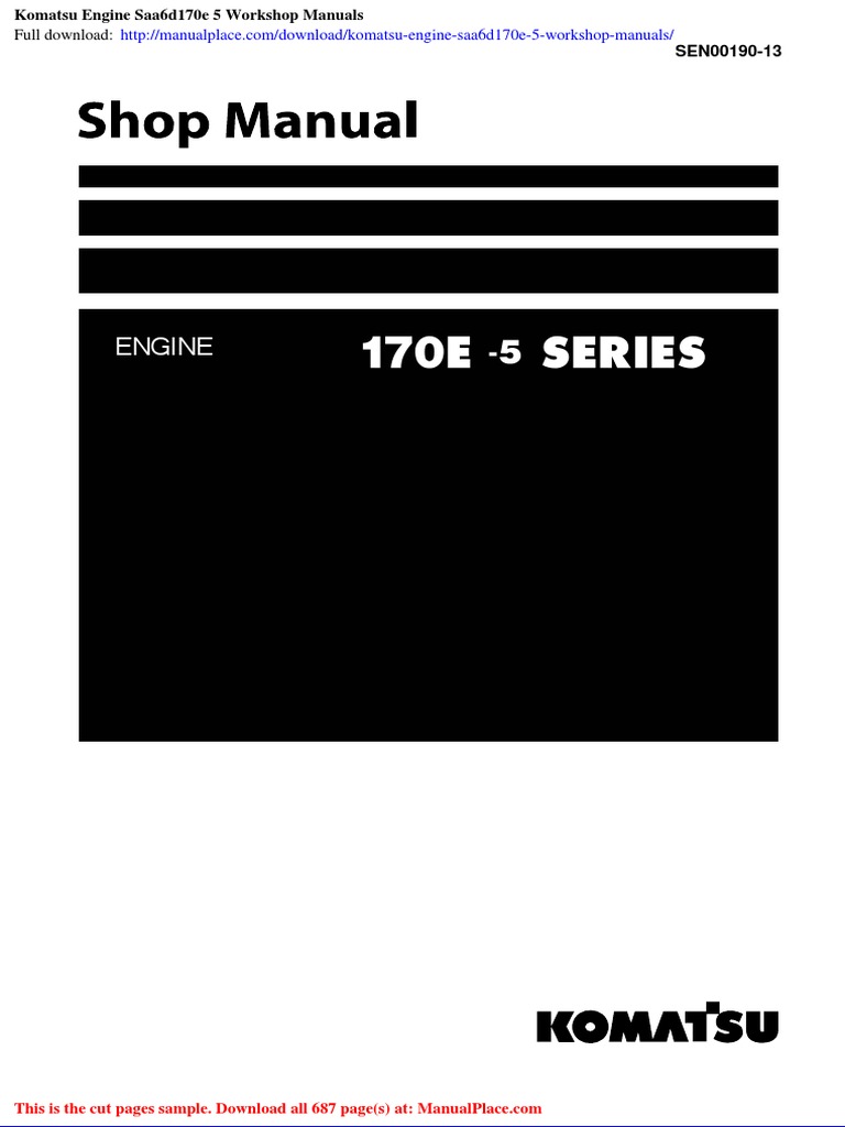 Komatsu SAA6D170E-5 Workshop Manual | PDF | Piston | Database Index