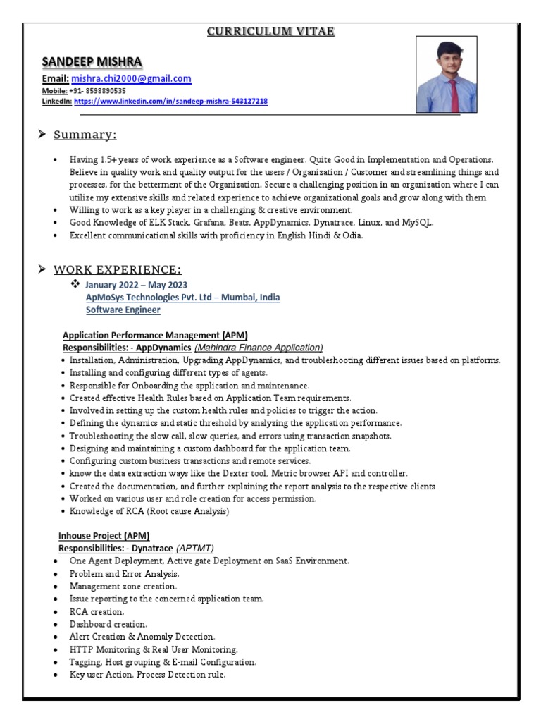 Sandeep Mishra Resume | PDF
