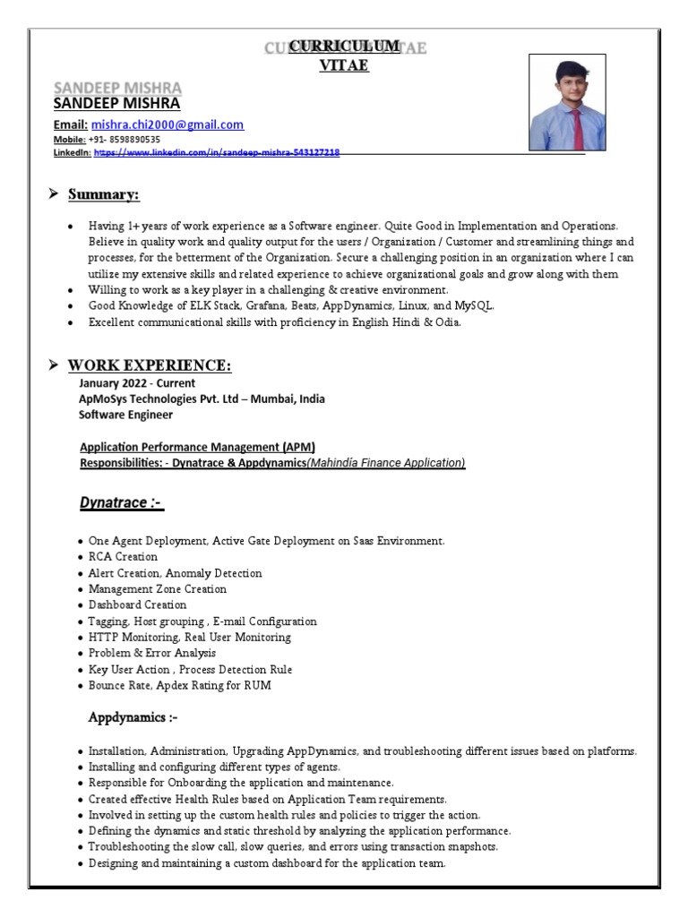 Sandeep Mishra Resume | PDF
