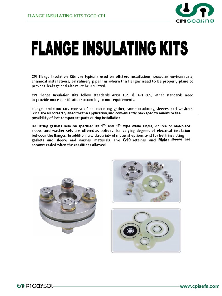 Flange Insulating Kits TGCD Cpi | PDF | Washer (Hardware) | Building ...