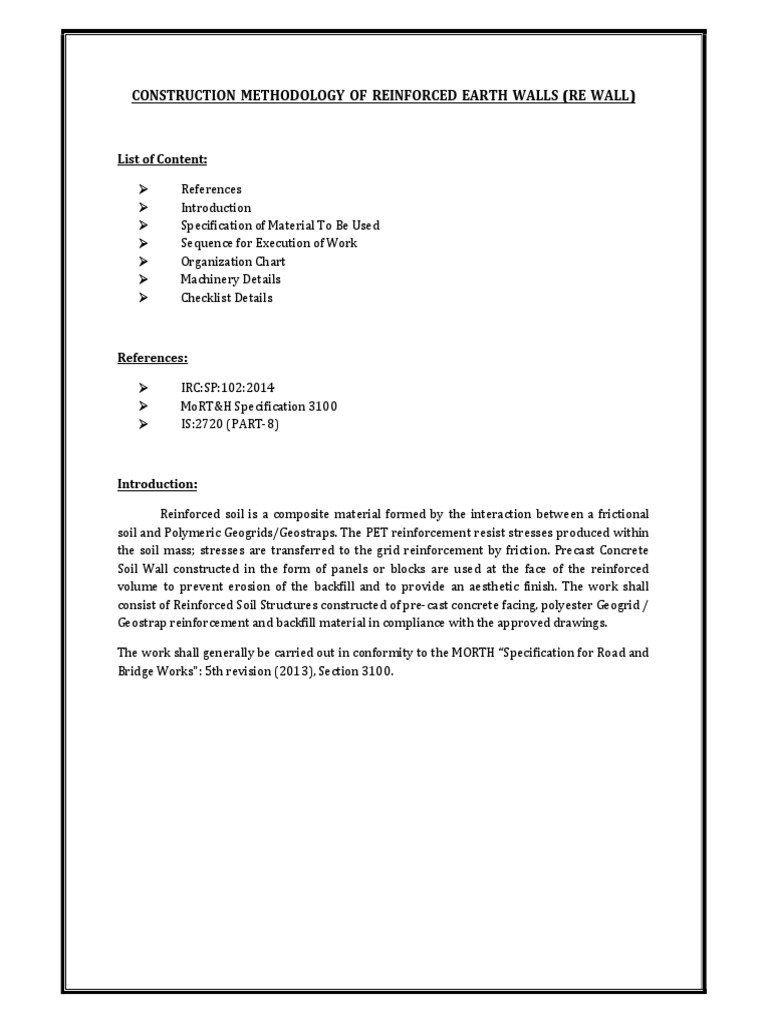 RE Wall Methodology | Download Free PDF | Concrete | Precast Concrete