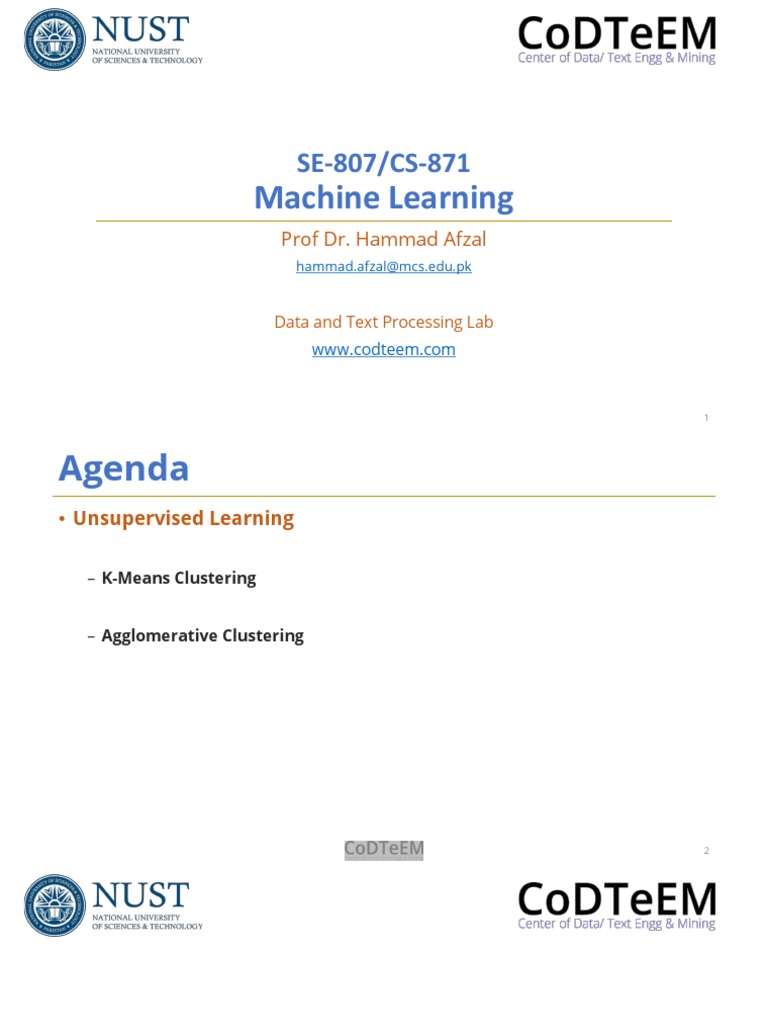 3 UnSupervised Learning | PDF | Cluster Analysis | Data Analysis