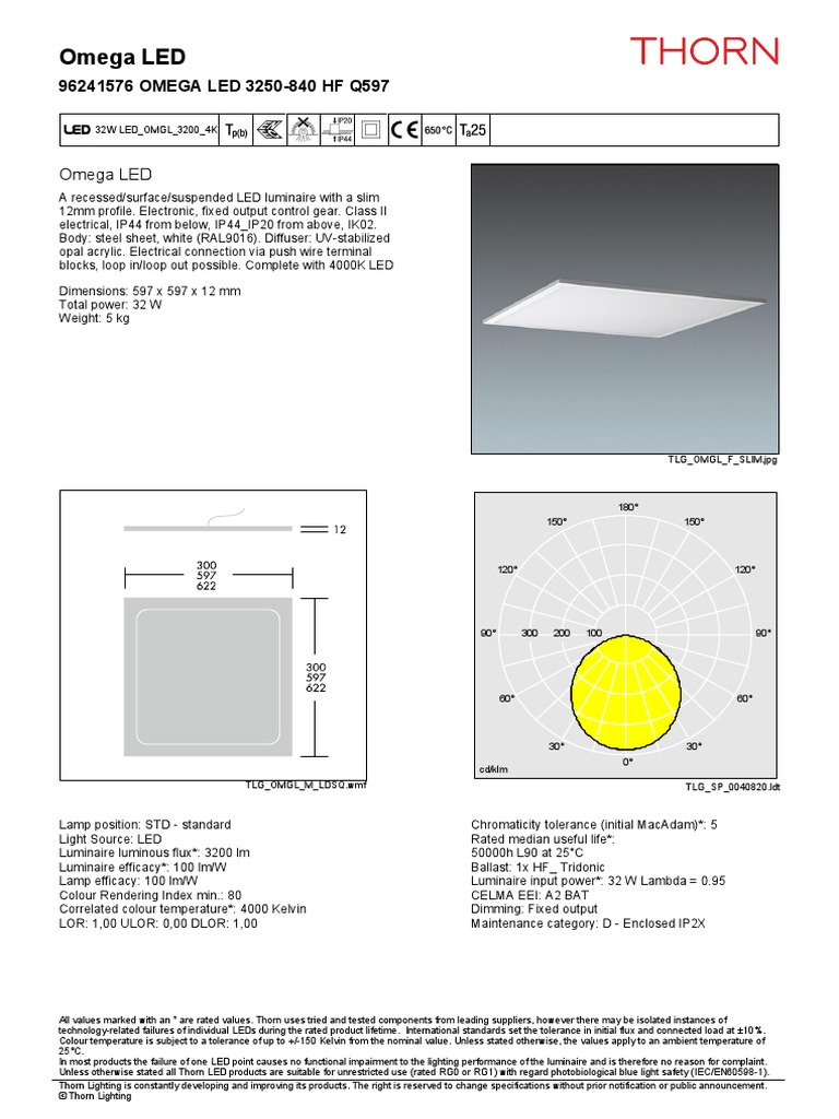 Omega LED-96241576 | PDF | Light | Lighting