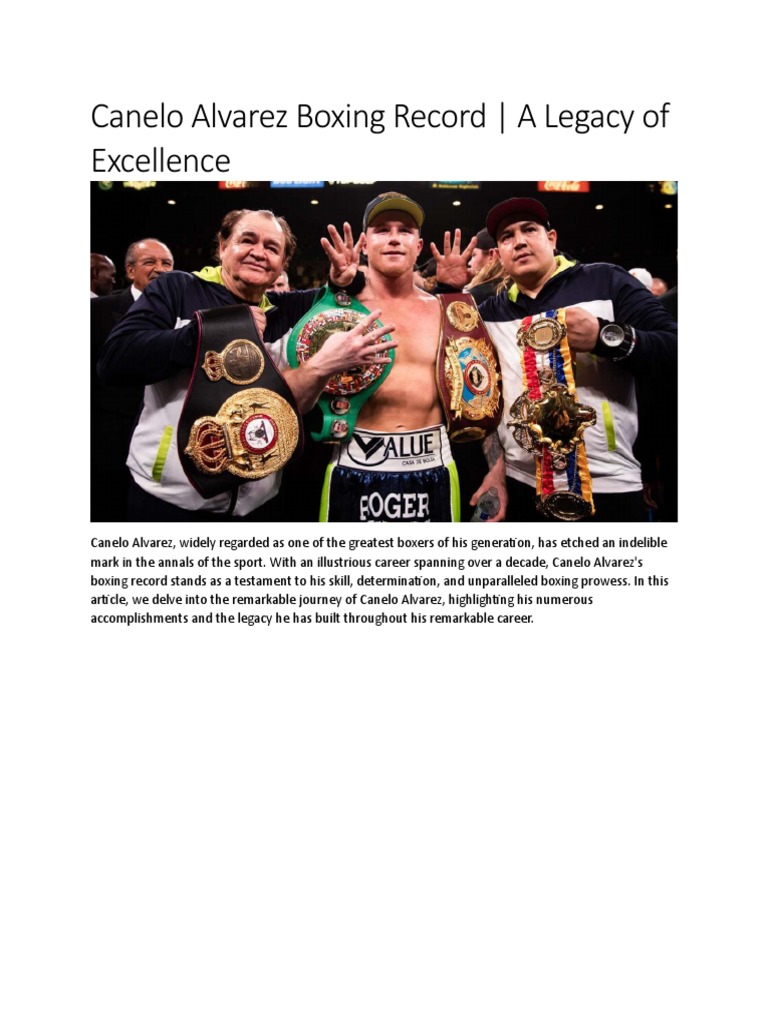 Canelo Alvarez Boxing Record | PDF