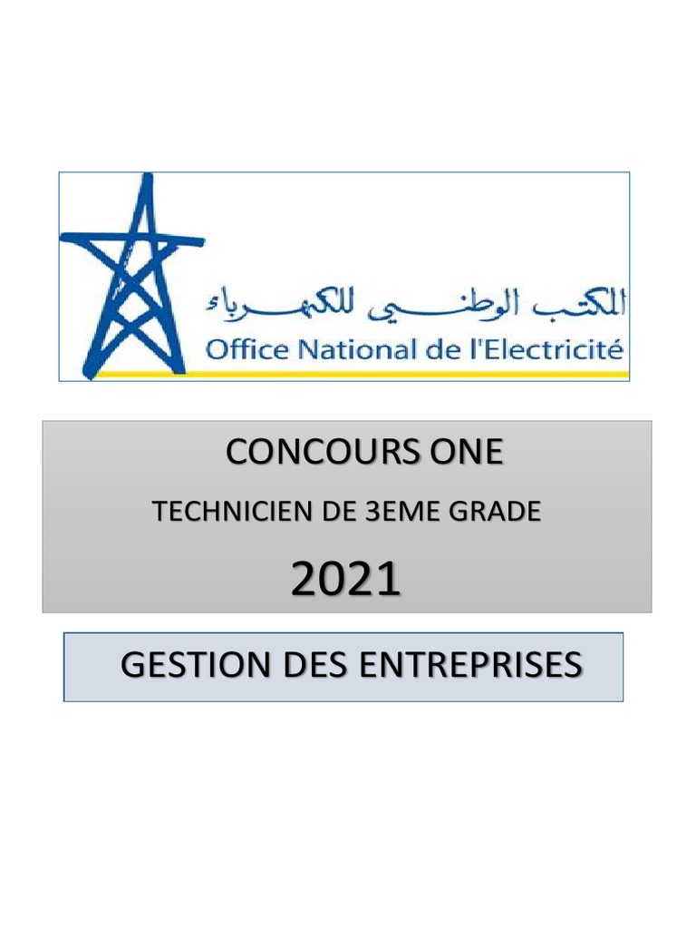ONEE TSGE 2021 Corr | PDF | Taxe d'entreprise | Recrutement