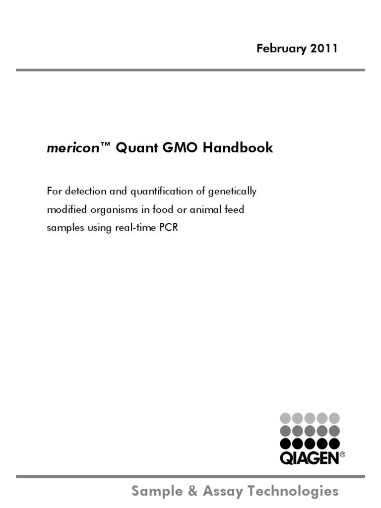 Mericon™ Quant GMO Handbook | PDF | Polymerase Chain Reaction | Real ...