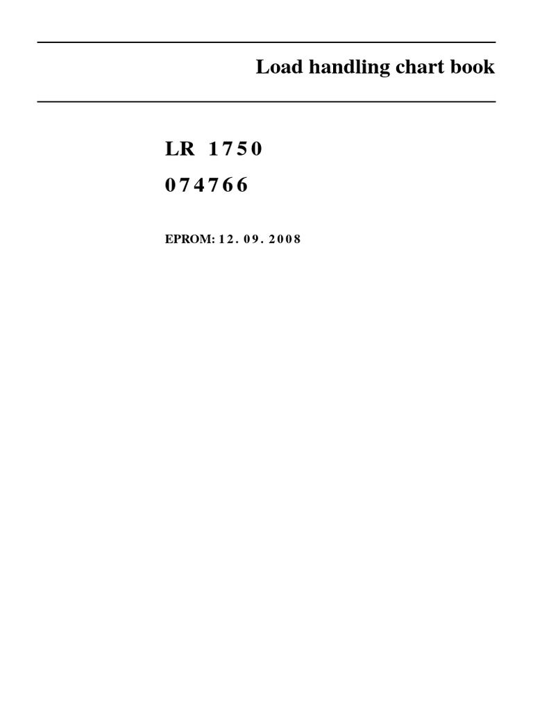 Load Handling Chart Book-Tlt en 074766.00.001 20080912 | PDF | Crane ...