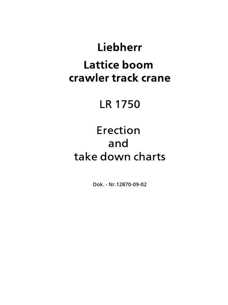 Errection and Take Down Chart - Aat - 12870-09-02 LR 1750 | PDF | Crane ...