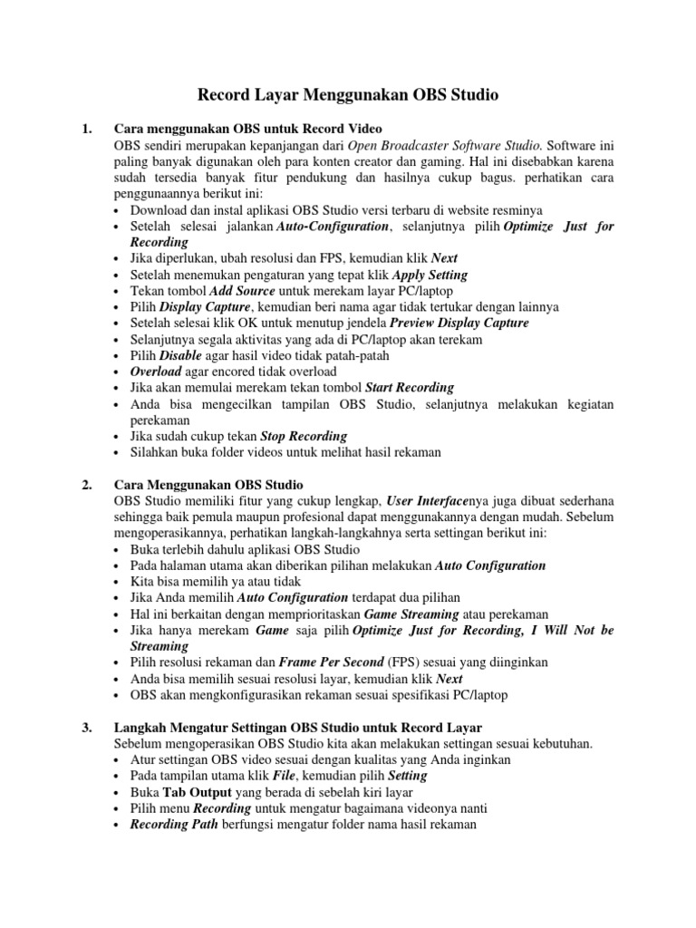 OBS Dan Filmora | PDF