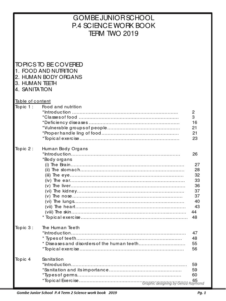 Science P 4 WORK BOOK TERM 2 2019 | PDF
