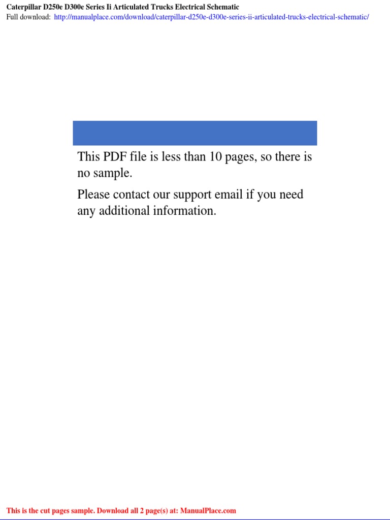 Caterpillar D250e D300e Series II Articulated Trucks Electrical ...