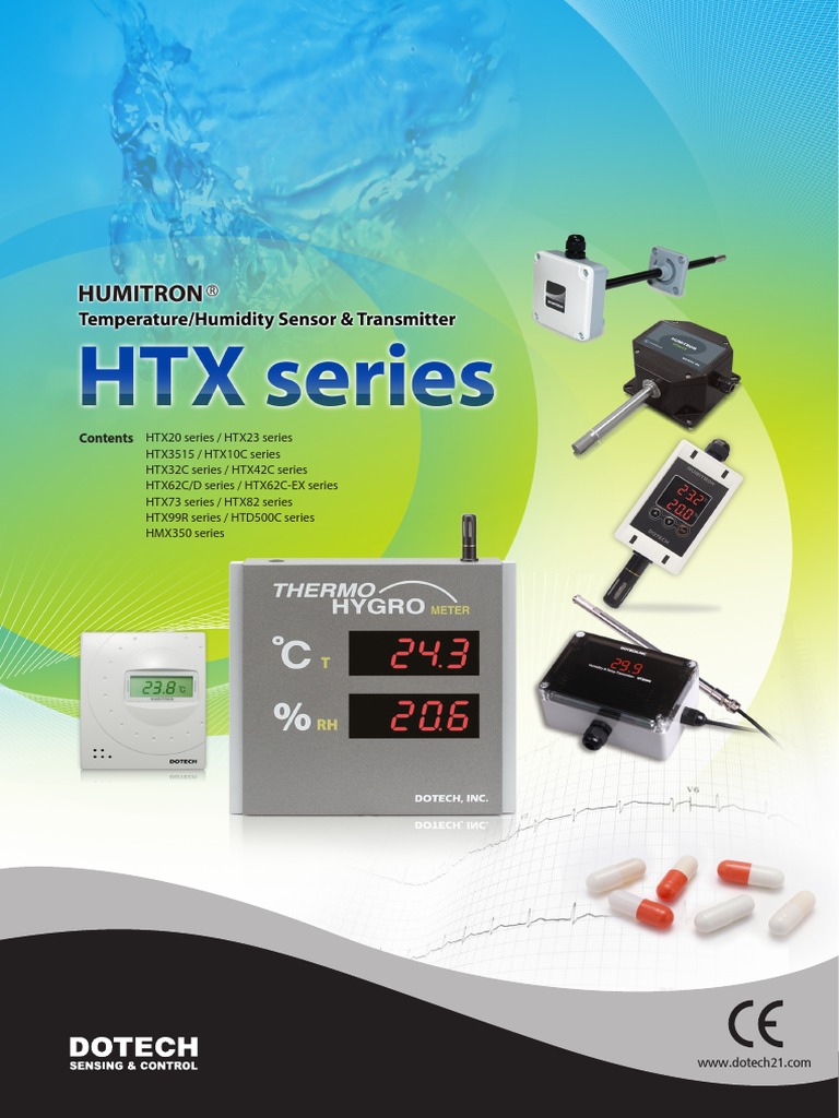 HTX Series - Temperature Humidity Sensor Transmitter - Eng | PDF | Humidity | Sensor