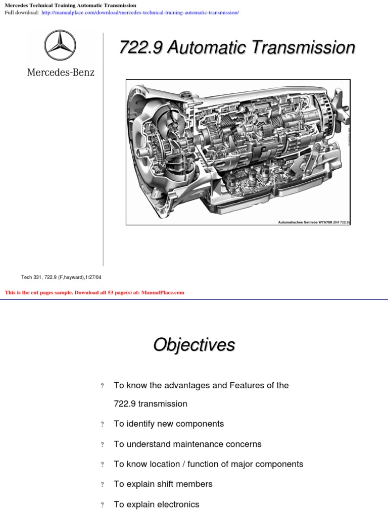 722.9 Automatic Transmission Overview | PDF | Automatic Transmission ...