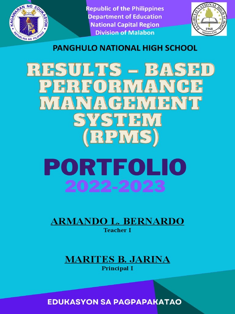 A.bernardo e Rpms Portfolio Esp Sy2022 2023 | Download Free PDF | Educational Assessment | Teachers
