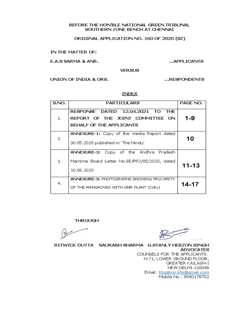 Kakinada Bay Mangrove Destruction Report NGT April2021 | PDF | Mangrove ...