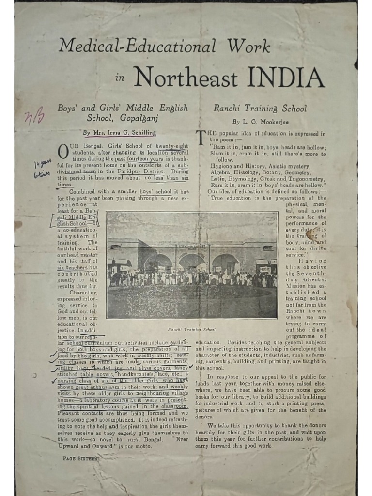 East Bengal Kellogg Mookerjee Memorial Seminary School After 14 Years | PDF