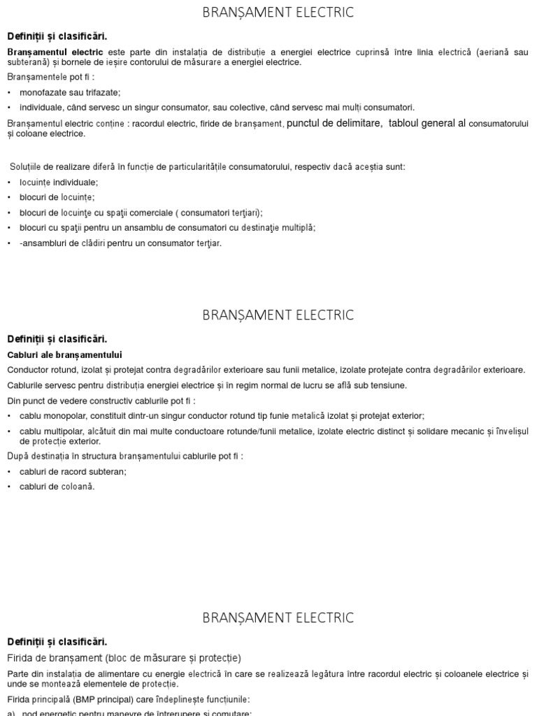 Bransament Electric | PDF