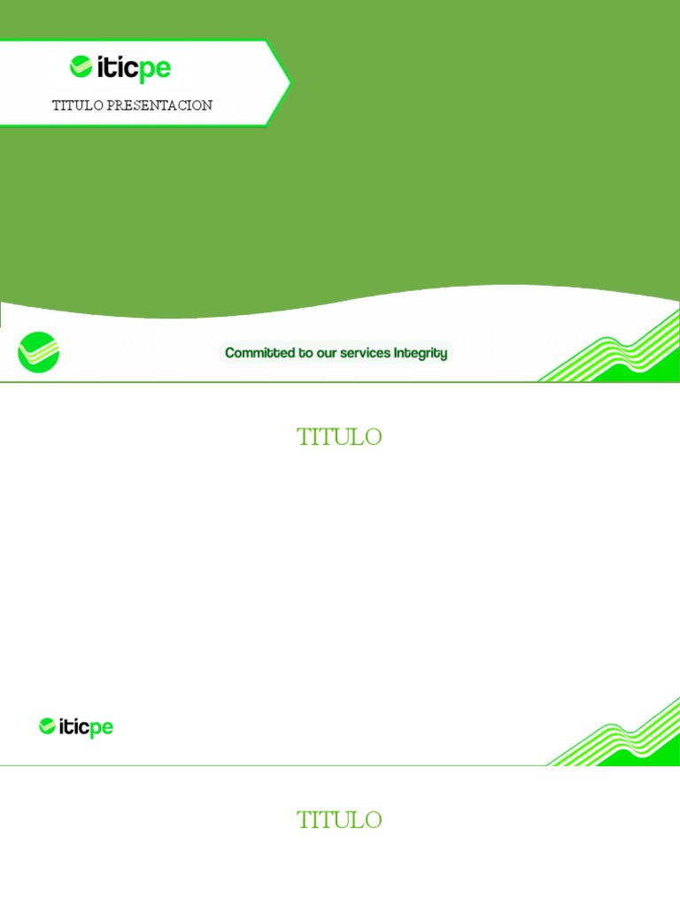 Formato Presentaciones ITIC PERU | PDF