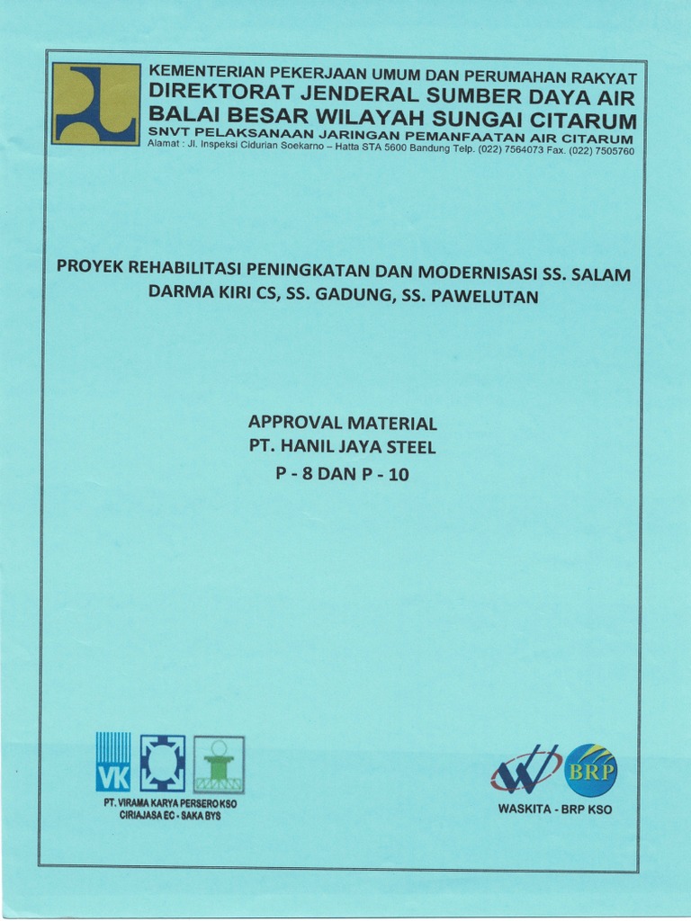 Approval Material - Pt. Hanil Jaya Steel P 8 Dan P 10 | PDF