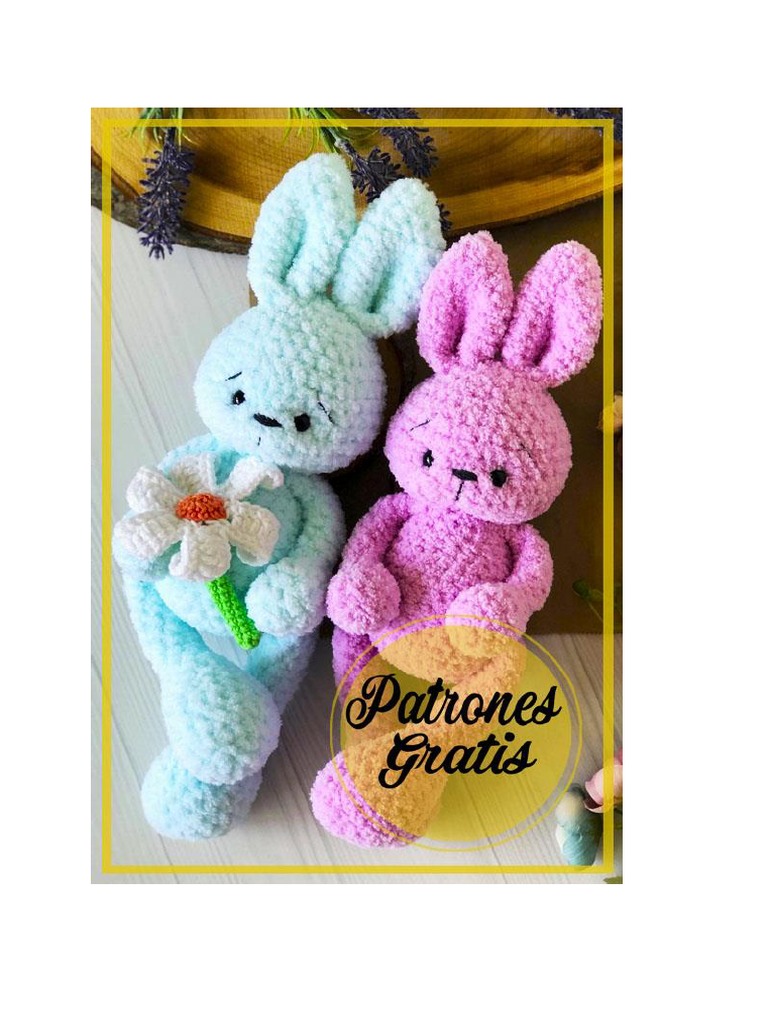 Patrón gratis de conejo amigurumi | PDF | Amigurumi | Tejer