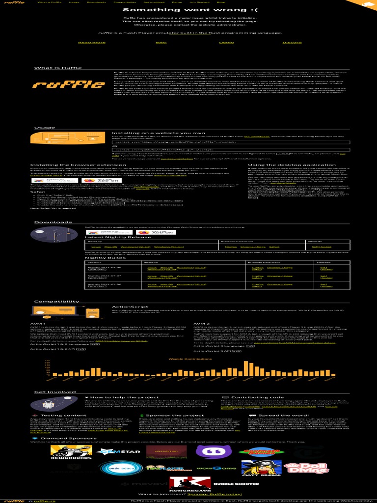Ruffle - Ruffle Is A Flash Player Emulator Written in Rust. Ruffle ...